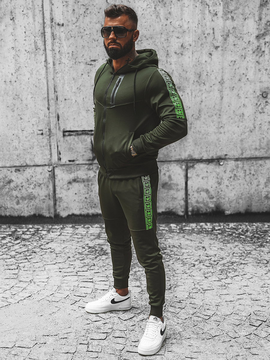 Férfi Szabadidő Együttes Zöld OZONEE JS/C8118 | OZONEE.HU