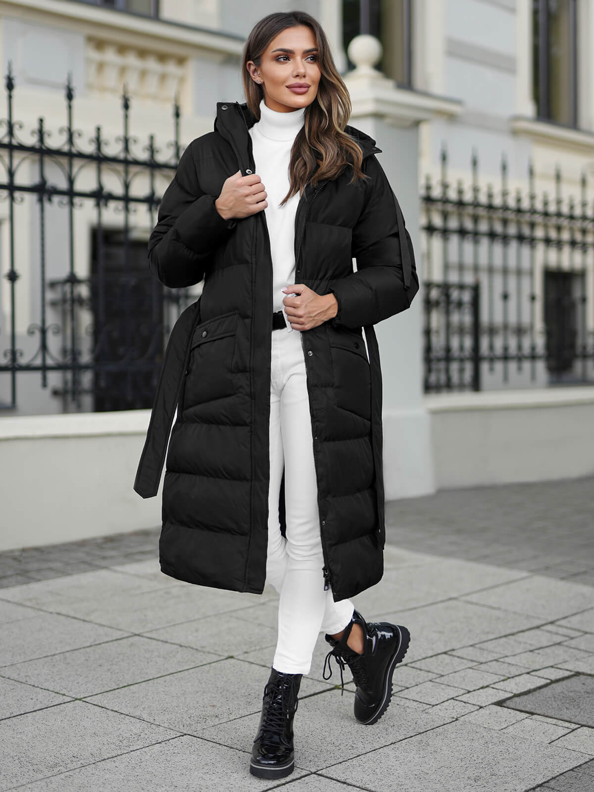 Női téli kabát fekete OZONEE JS/5M3178/392Z | OZONEE.HU